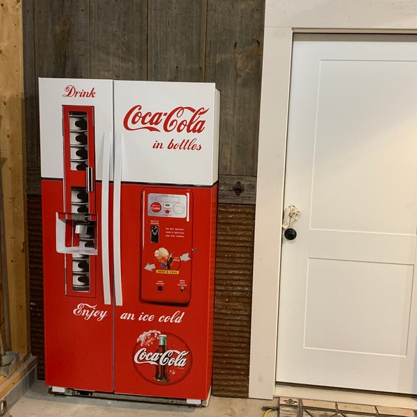 Vintage Vending Machine Fridge Wrap for Side-by-side Refrigerator ...