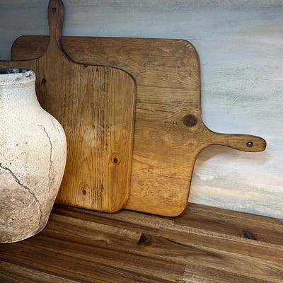 Set of Three Bread Boards, Medium Rectangle, Small Square, and Small ...