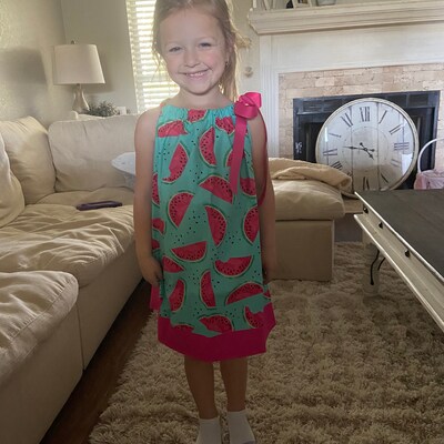 Pillowcase Dress Watermelon Dress Girls Dress With Watermelon Baby ...