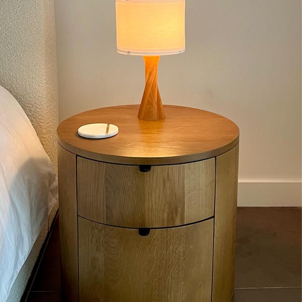 Table Lamp DISTORTION Wood Table Lamp Bedside Lamp Wooden Lampwood Base ...