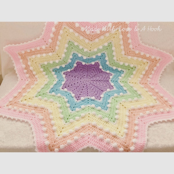 Bobble Star Blanket Crochet Pattern Digital PDF Download - Etsy