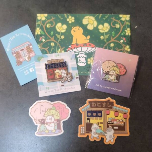 Meow Mart Convenience Store Enamel Pin, Bubble Tea Hard Enamel Pin ...