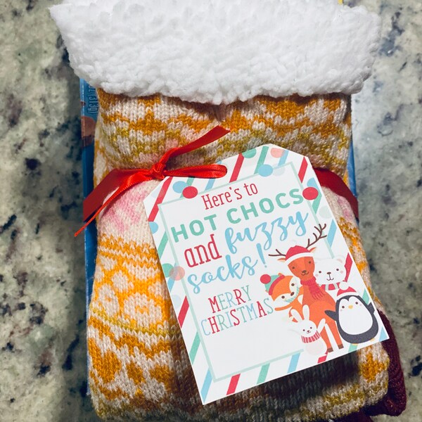 Hot Chocolate Christmas Printable Tag Christmas Teacher Tag Holiday Hot ...