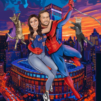 Custom Superhero Family Portrait, Portrait From Photo, Group Portrait ...