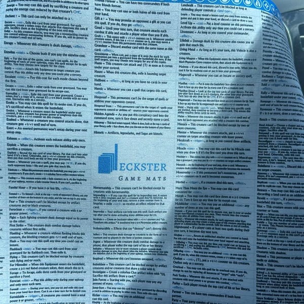 MTG Playmat With Alphabetized Keywords, Unofficial MTG Mat, Gifts for ...