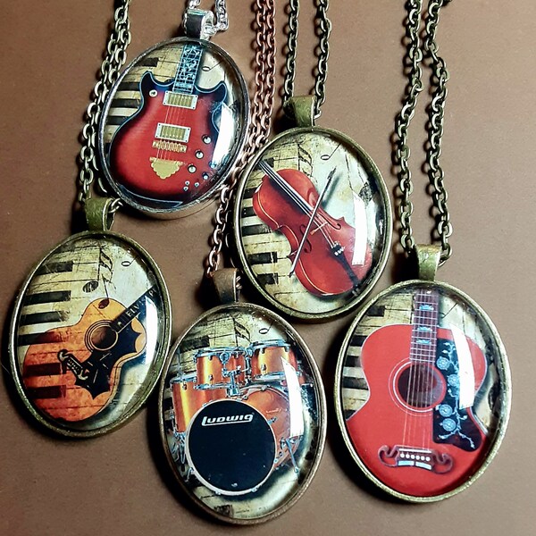 Musical Instruments Digital Collage Sheets Printable Download Pendants ...