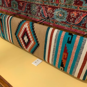 Small Tan and Teal Aztec Rug Tribal Rug Southwestern Rug - Etsy