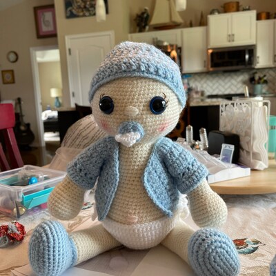 Binky Baby Life Size Baby Boy or Girl Doll Crochet Pattern - Etsy