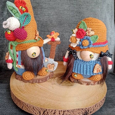 Crochet Patterns GARDENER Gnome, Summer Gnome, Flower Gnome, Crochet ...
