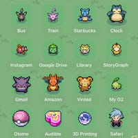 Ios 167 Icons | Pokemon Fire Red Leaf Green iPhone IOS14 App Icons Pack ...