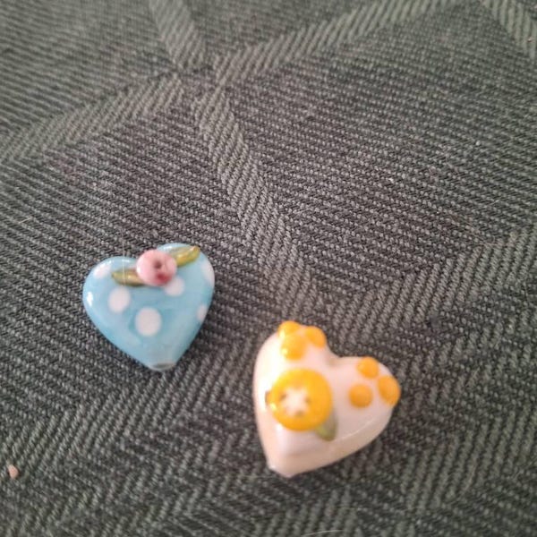 THE MAGIC LIGHT Roses Glass Beads, 12mm Special Formula Dichroic Glass ...