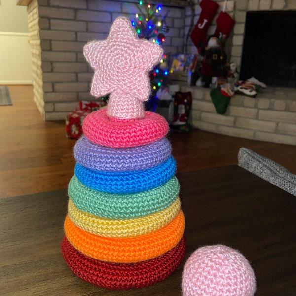 Stacking Toy Crochet Pattern Crochet Rainbow Stacking Toy Pattern ...