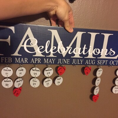 Family Birthdays Sign, Family Celebrations Sign, Birthday Sign - Etsy ...