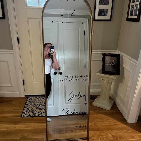 Your Seat Awaits Mirror Decal Wedding Mirror Sticker Seating Plan Vinyl ...