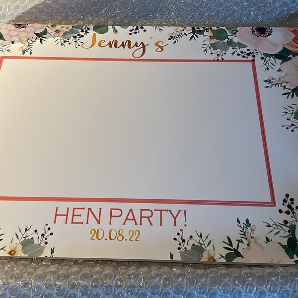 Blush Pink Hen Party Selfie Frame, Hen Party Photo Booth, Blush Selfie ...