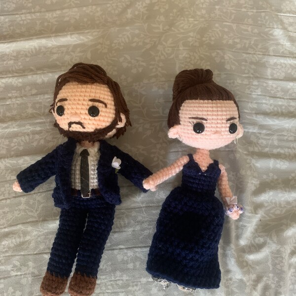 Couple Crochet Dolls, Stuffed Plush Couple, Valentine Crochet Gift ...