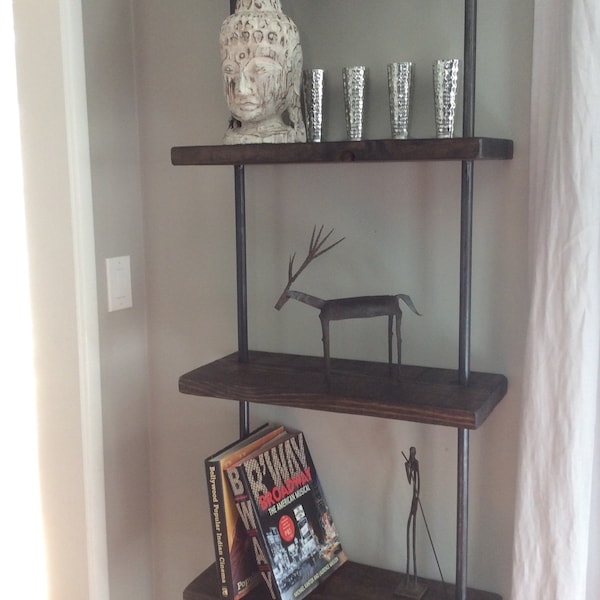 RECLAIMED WOOD SHELVING Unit, Heavy-duty Industrial Unit, Rustic ...
