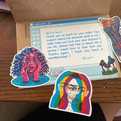 Trippy Face Vinyl Sticker Psychedelic Vinyl Sticker Stickers for ...