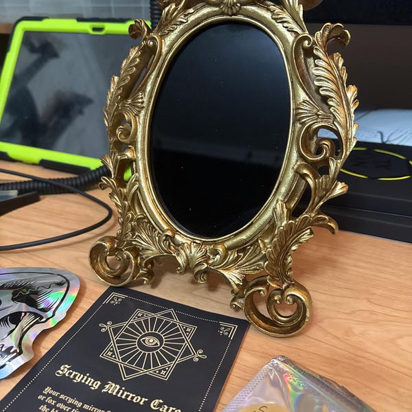 Conjuring, Scrying Mirror. Ornate & Detailed. Foxed Mirror. Magick ...