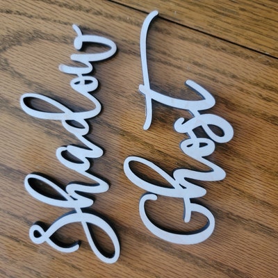 Name Place Cards, Wedding Plate Name Place Setting, Wooden Table ...