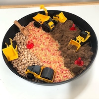 Construction Sensory Play Tray Kit | Messy Play Building Site Tray ...