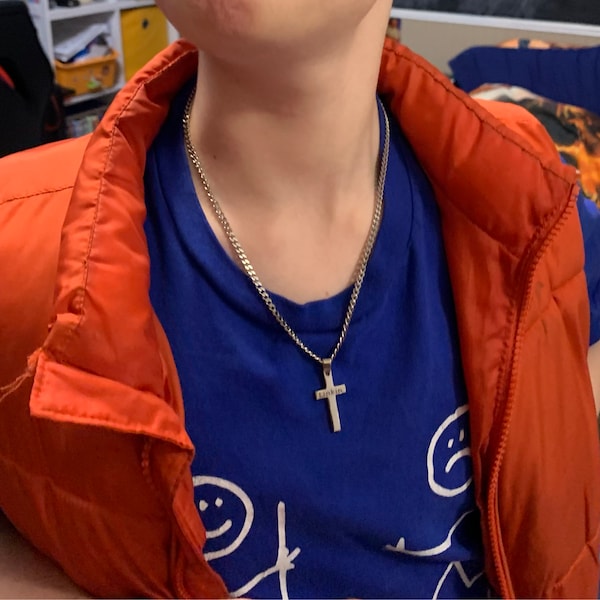 Boys Engraved Cross Necklace - Kids Cross Necklace - Custom Pendant ...