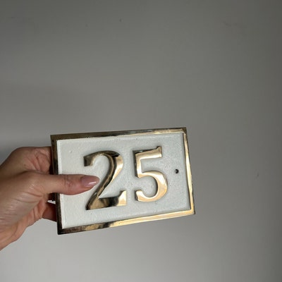 House Number Cast Bronze Various Colours Oval and Rectangular Door ...