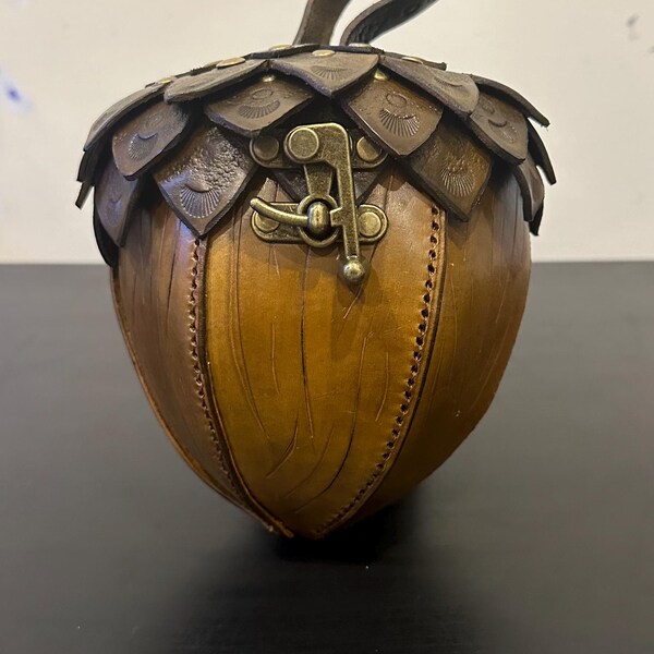 Digital Leather Acorn Bag PATTERN - Nature Set - Etsy