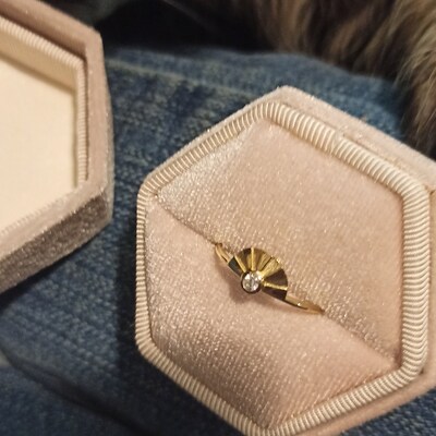 Gold Sun Ray Ring, Unique Diamond Sun Ring, Bohemian Engagement Ring - Etsy