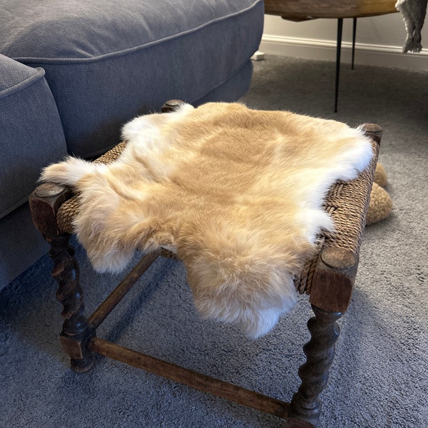 1x Ginger Rabbit Skin Fur Pelt Tanned for Dummy Dog Training Crafts ...