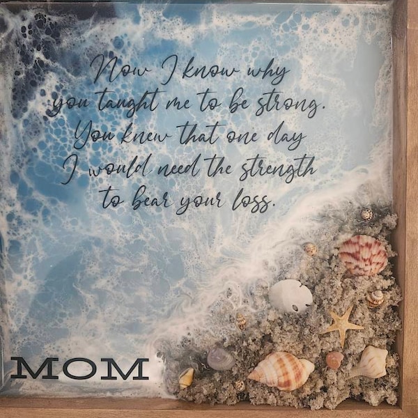 Ocean Memorial Art With Ashes: Handmade Coastal Remembrance Gift - Etsy