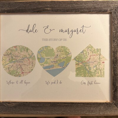 Map Wedding Gift Groom Gift From Bride, Personalized Gift for Husband ...