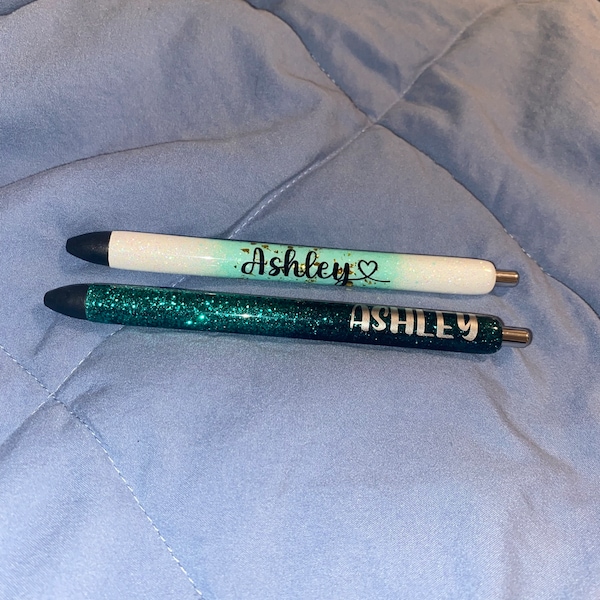 Mint Glitter Pen: Inkjoy Gel Pen, Custom Name - Etsy