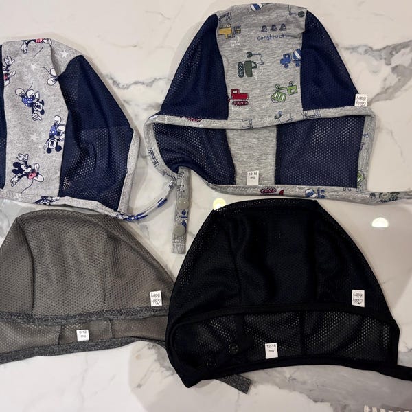 All Mesh Baby Pilot Hat, Giddy Baby Hat, Hat With Ties or Snaps ...