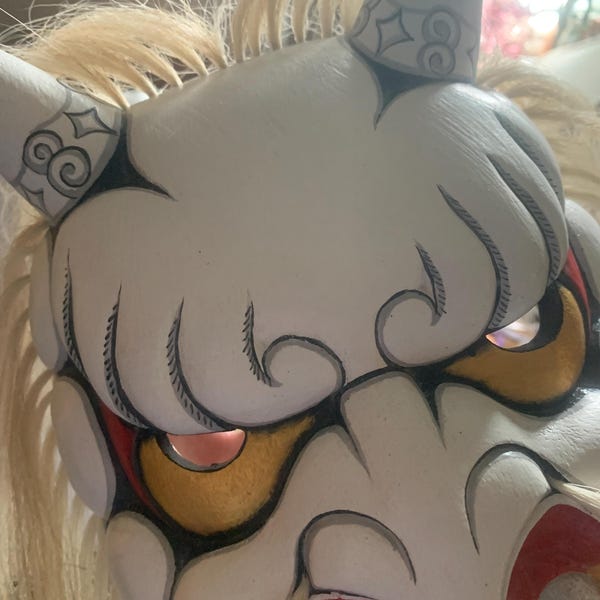 Great Devil God Japanese Noh Mask | Daikijin | Hand Carved Hand Painted ...