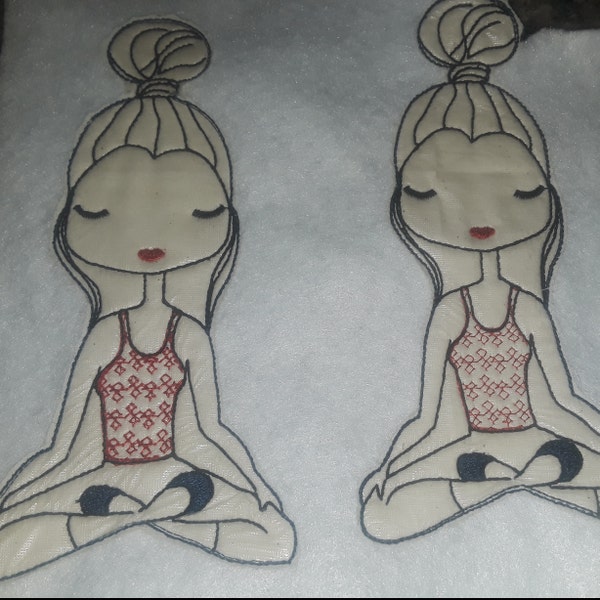Yoga Girl Bookmark ITH Embroidery Design 4x4 / 5x7 - Etsy
