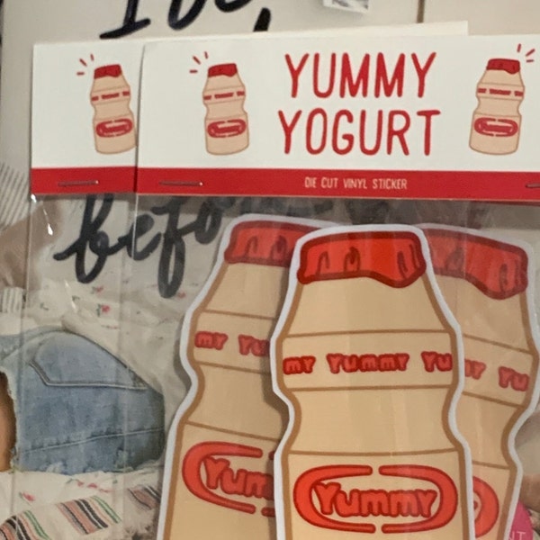 Yummy Yogurt Sticker - Etsy