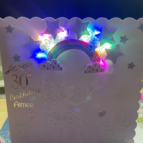Light up Cards Led Cards Light up Birthday Cards Hearts and Flowers ...