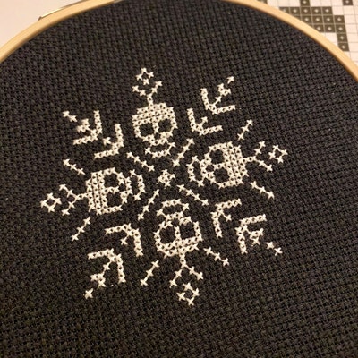 Gothic Snowflake Set Cross Stitch Pattern Modern, Macabre, Christmas ...
