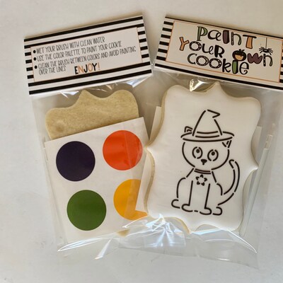 4 Halloween PYO Cookie Treat Bag Topper Printable Treat - Etsy