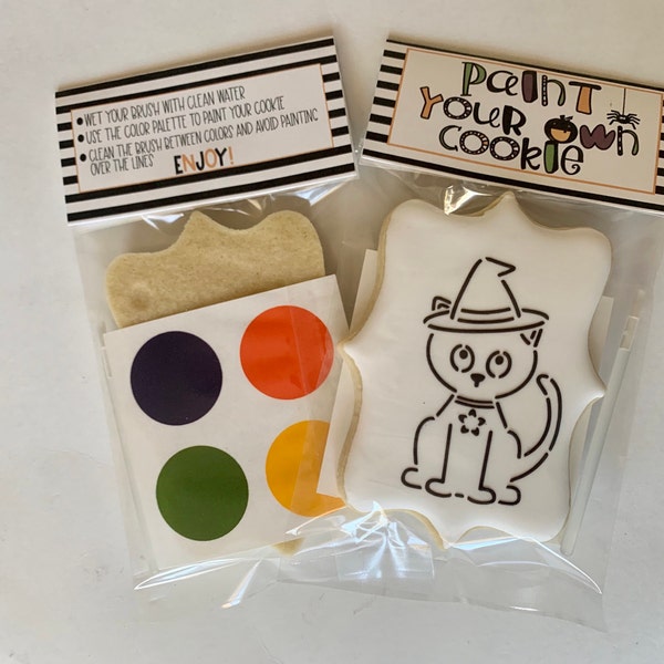 4" Halloween PYO Cookie Treat Bag Topper Printable Treat Bag Toppers ...