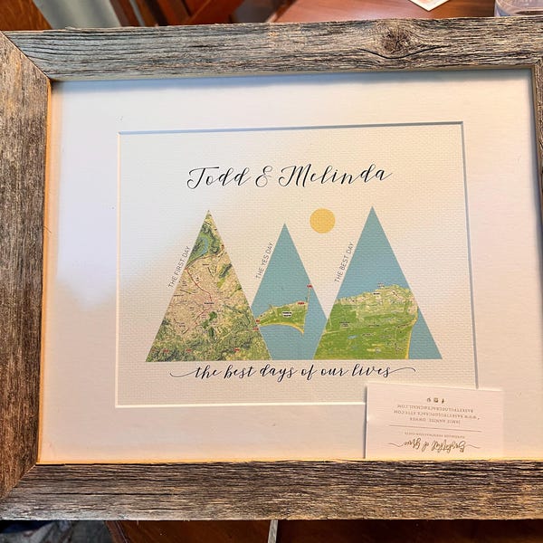 Split House Map Moving Away Gift- the Journey Continues Retirement Gift ...