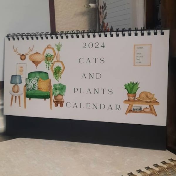 Cats and Plants 2024-2025 Mid-year Student Academic Desk Calendars ...
