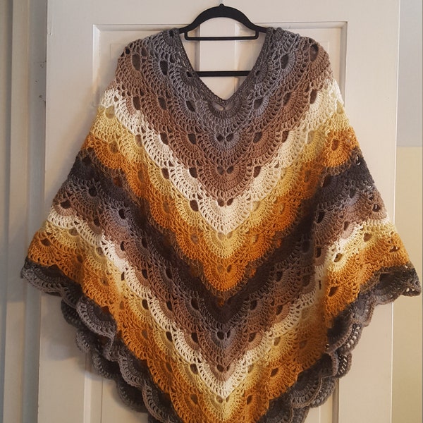 Crochet Virus Poncho Pattern: Lacy Stitch, 4 Sizes (PDF Pattern) - Etsy