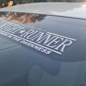 Night Runner Decal Sticker Freedom in the Darkness windshield, Windows ...