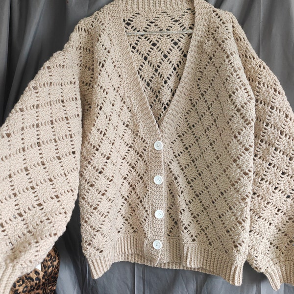 Gemma Cardigan Crochet Pattern (english)| Intermediate Pattern - Etsy