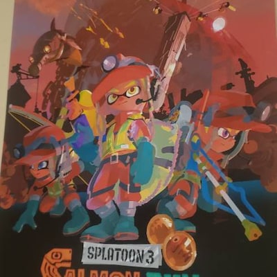 A4 POSTER Splatoon 3 Inspired Salmon Run Next Wave - Etsy