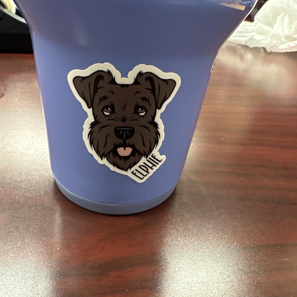 Custom Schnauzer Vinyl Stickers and Magnets |waterproof Vinyl Stickers ...