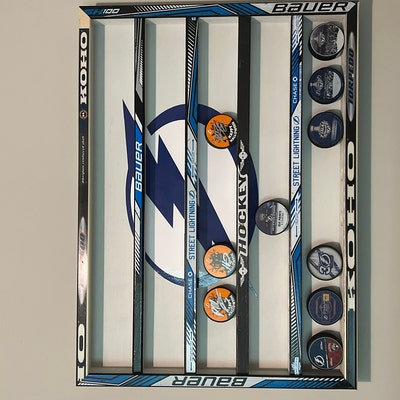 Hockey Puck Display-30 Pucks made With Hockey Sticks Hockey - Etsy