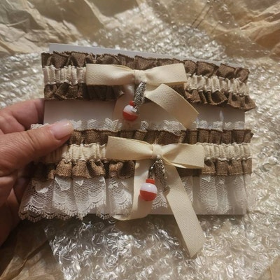 Fishing Garter Set of Two CHOOSE YOUR COLORS Custom Made Set of Two ...